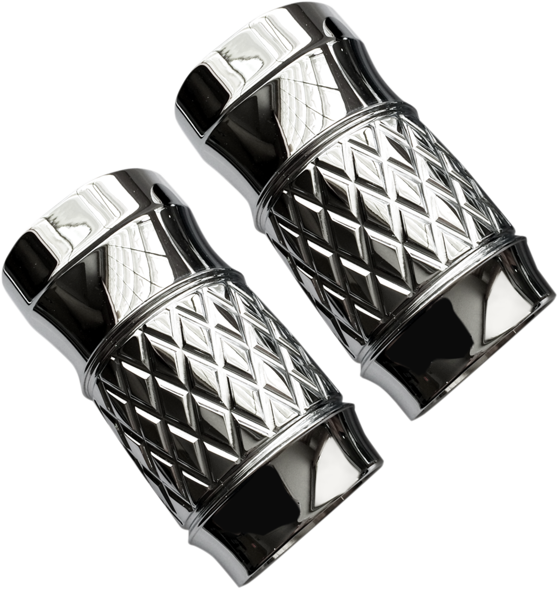Fork Slider Covers - Chrome - Platinum-Cut - Millerbuilt Cycles