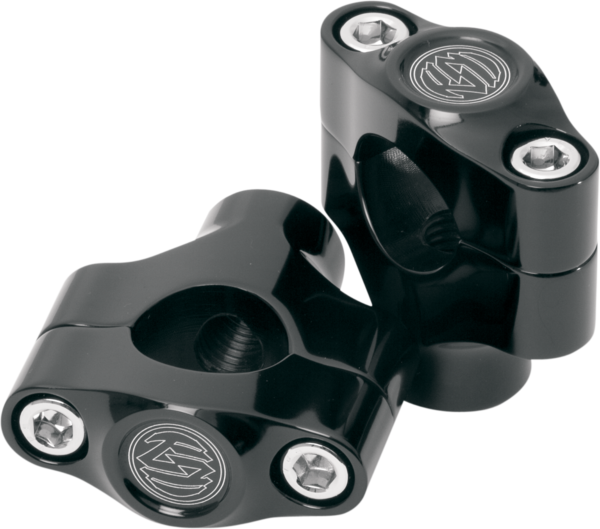 Risers - 1" x 1-1/2" - Black - Millerbuilt Cycles