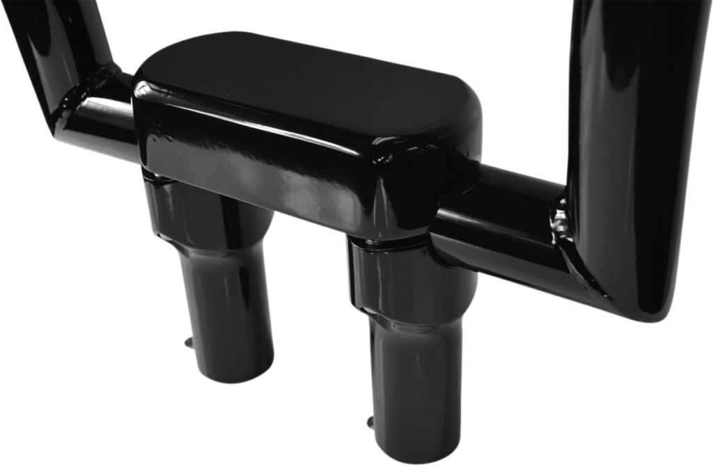 Risers - Solid Top - 4" - Black - Millerbuilt Cycles