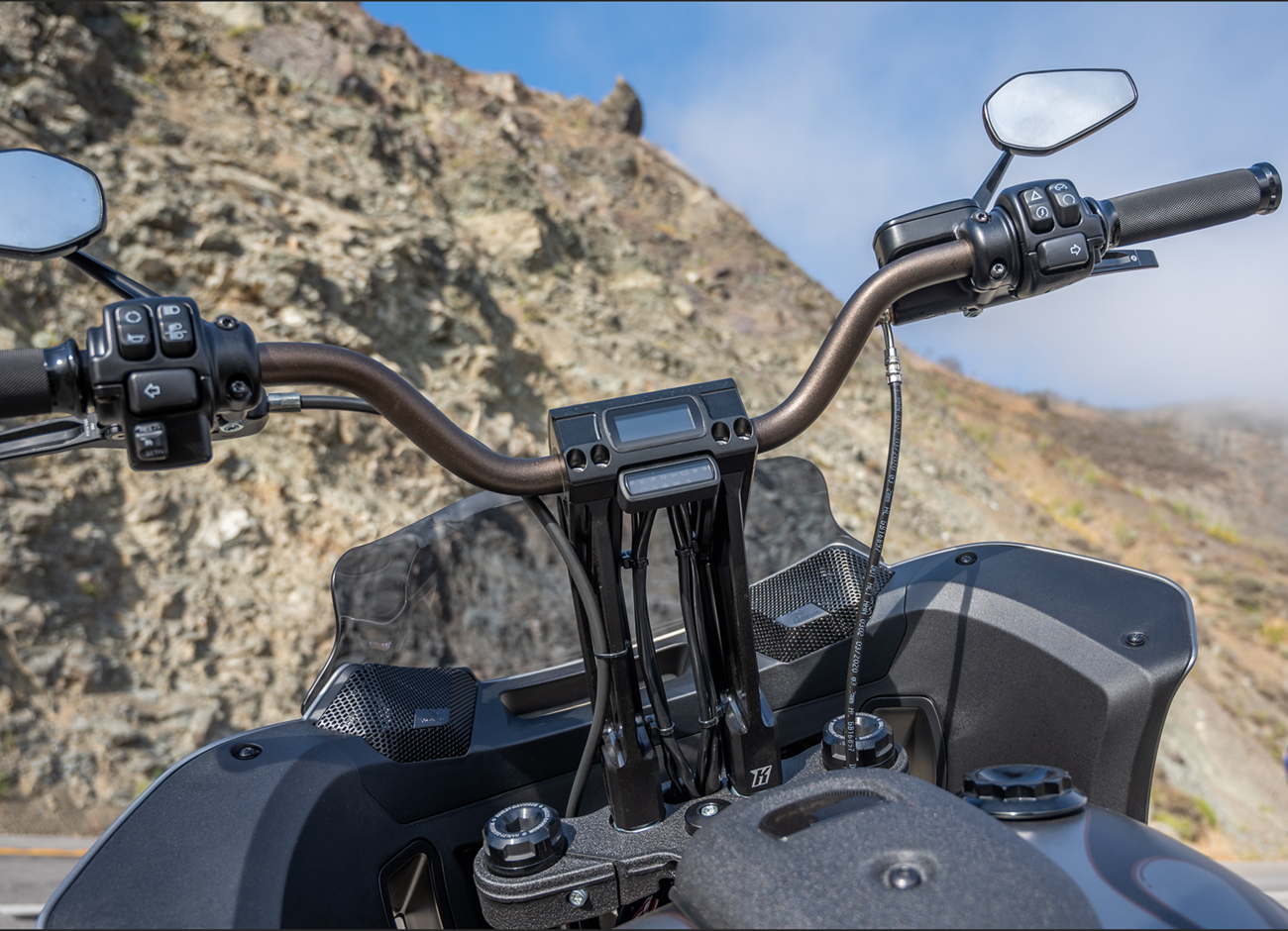 Fastback Risers - 10" - Black - Millerbuilt Cycles