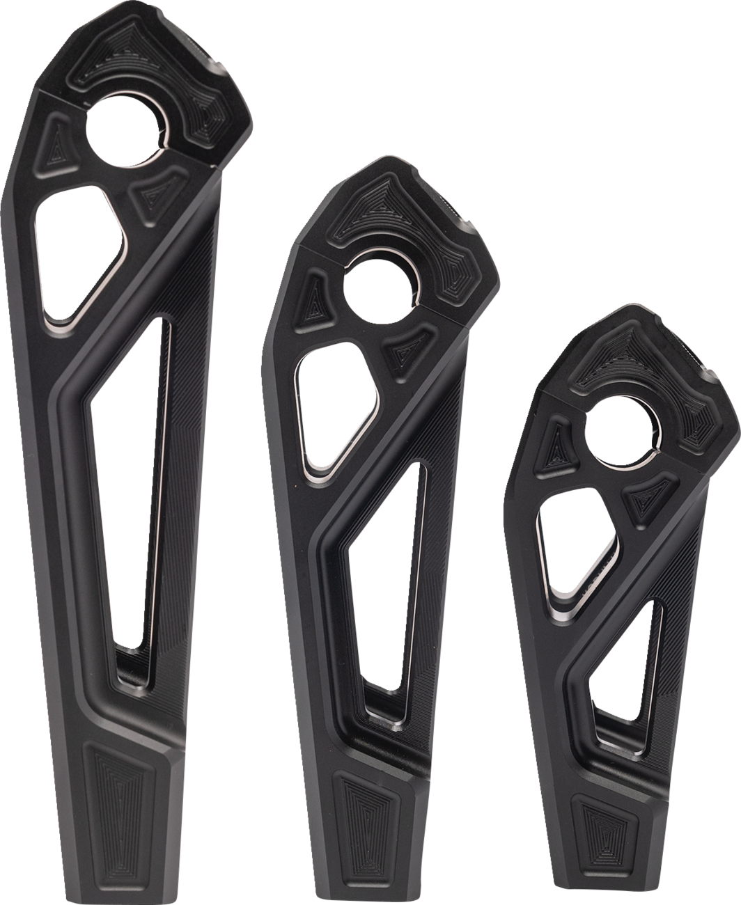 Fastback Risers - 10" - Black - Millerbuilt Cycles