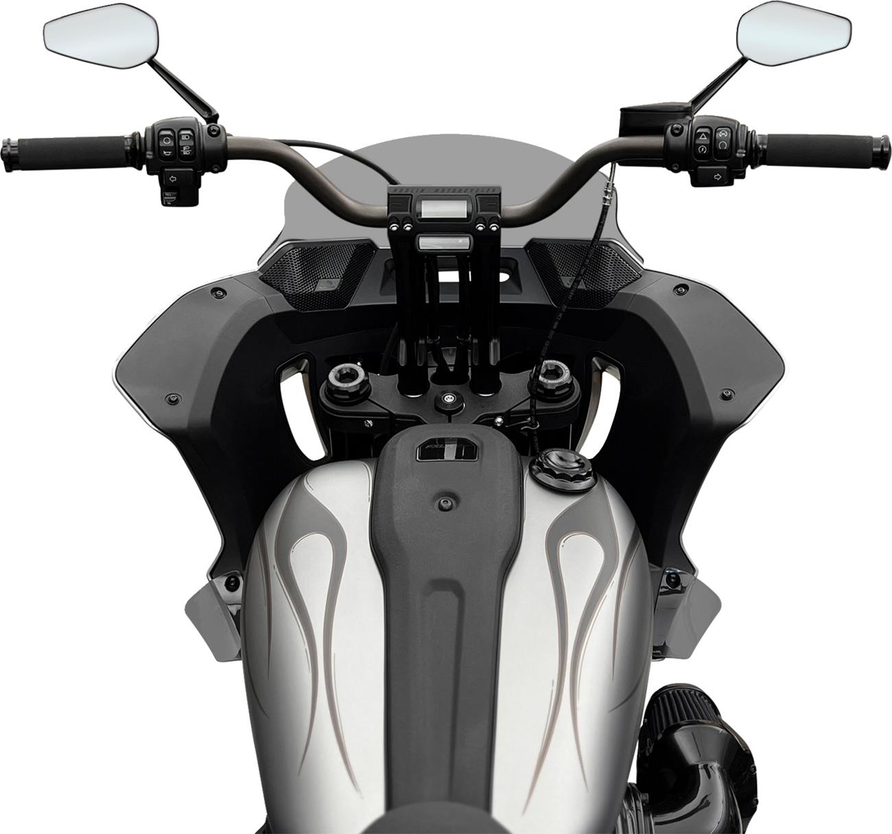 Fastback Risers - 10" - Black - Millerbuilt Cycles