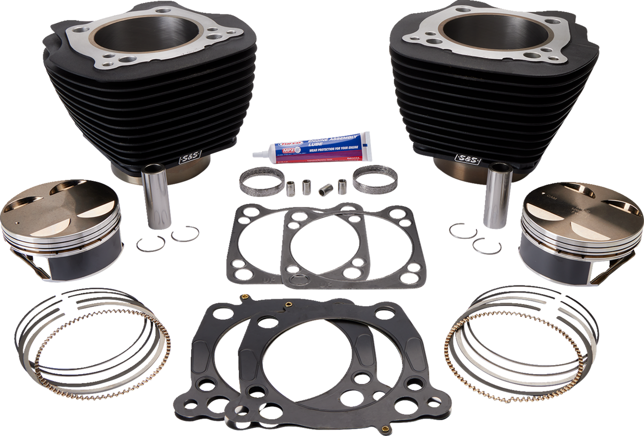 124" Big Bore Cylinder Kit - M8 - Black - Millerbuilt Cycles