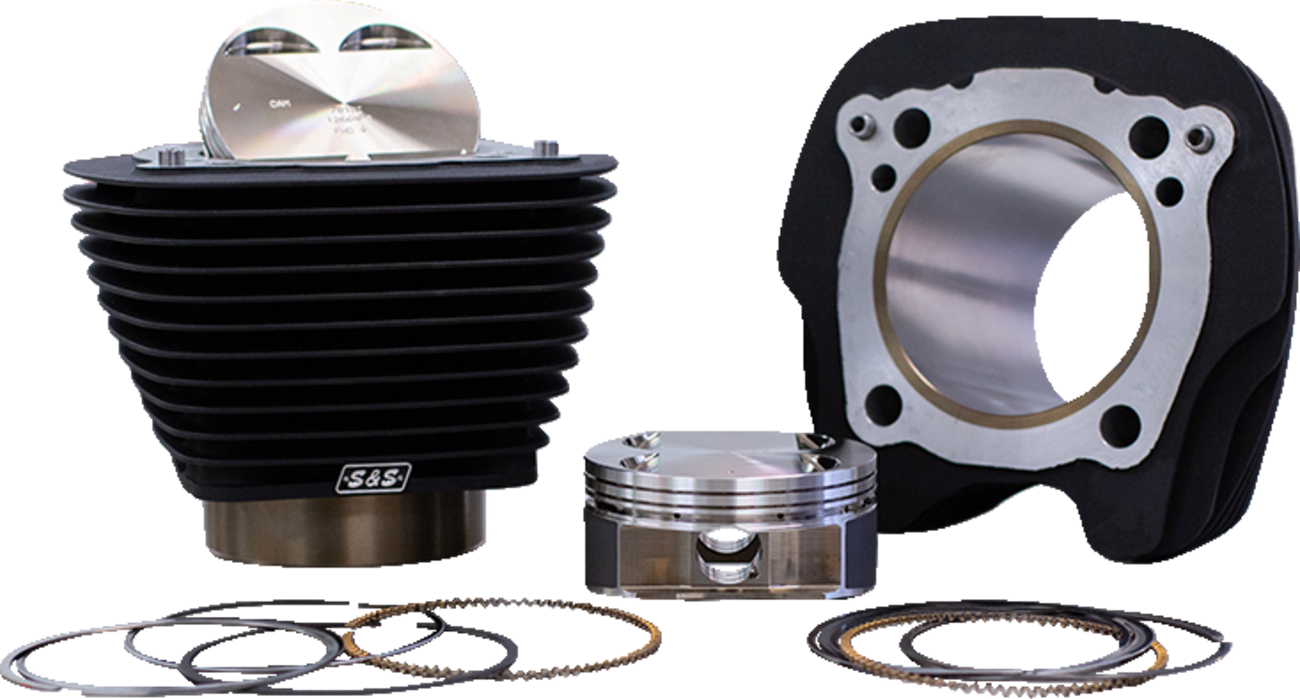 132" Big Bore Cylinder Kit - Black - M8 - Millerbuilt Cycles