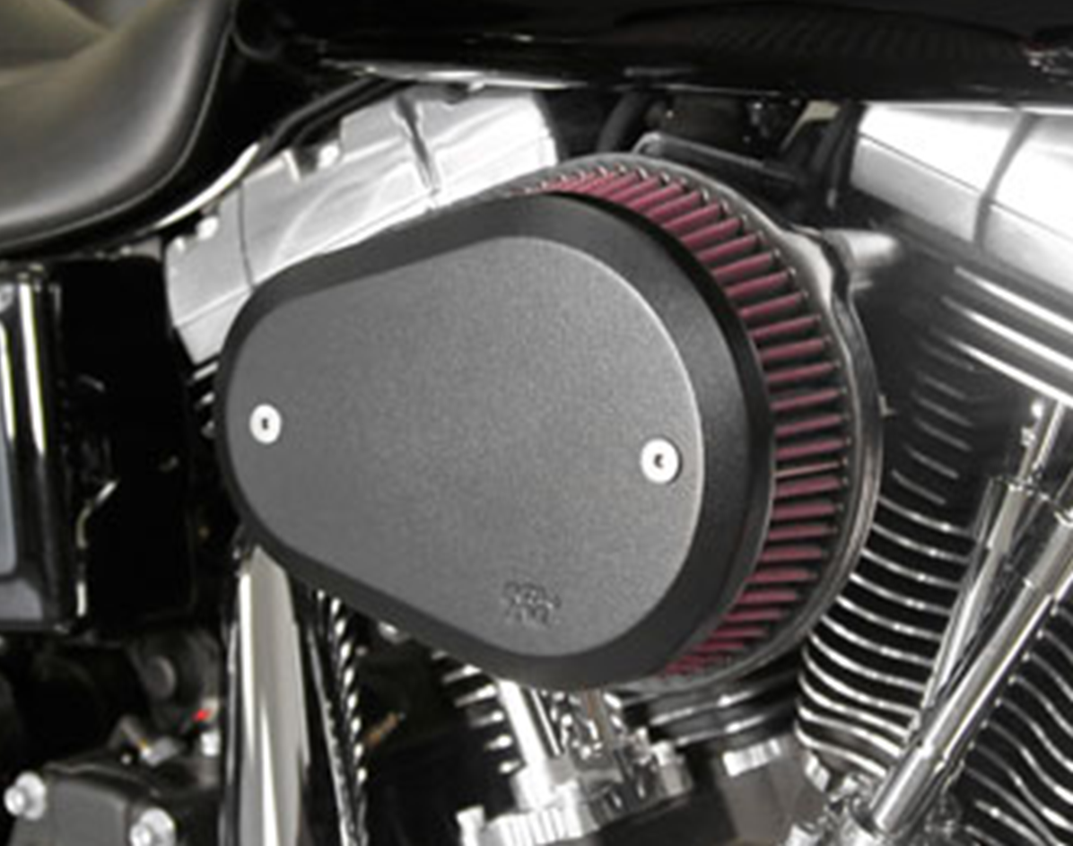 Street Metal Air Intake Kit - Flare - Black - Twin Cam - Millerbuilt Cycles