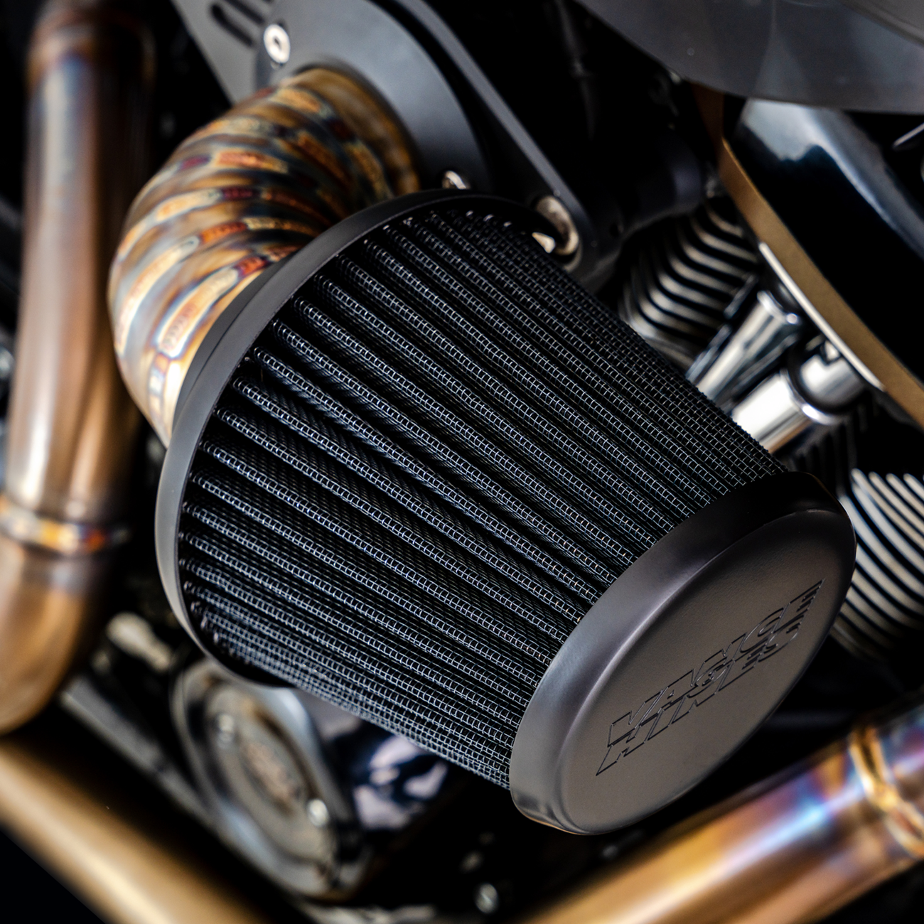 VO2 Falcon Air Intake - Stainless Steel - Millerbuilt Cycles