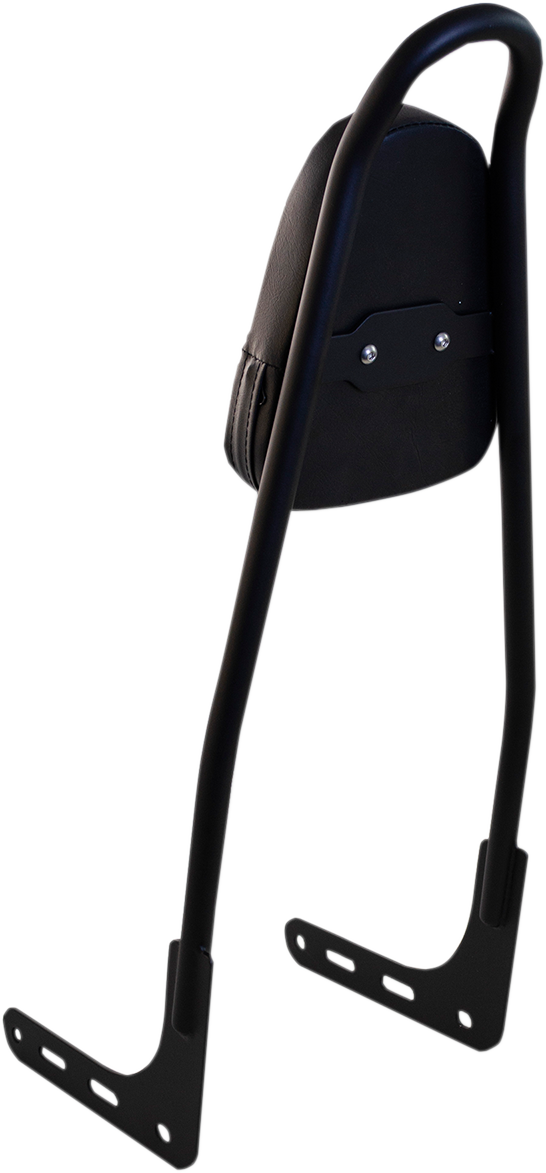 One-Piece Sissy Bar - Black - With Pad - Millerbuilt Cycles