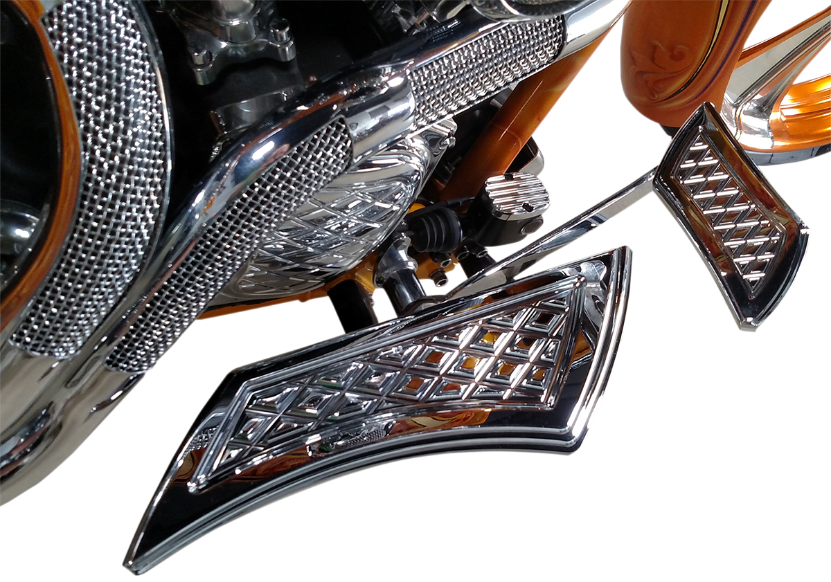 Floorboards - Platinum - Chrome - Millerbuilt Cycles