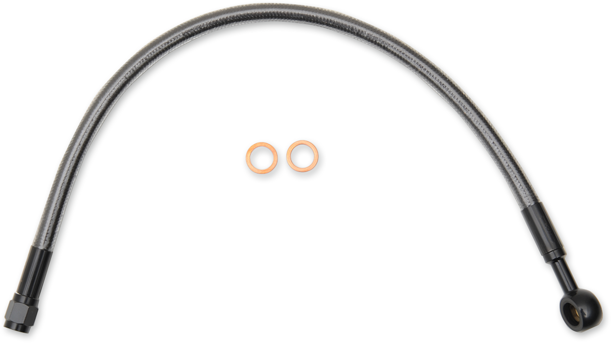 Brake Line - 10mm-Straight - 15" - Black Pearl - Millerbuilt Cycles