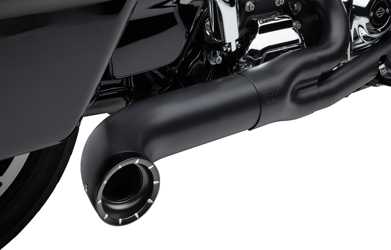 Turn Out 2-into-1 Exhaust System - Black - Millerbuilt Cycles