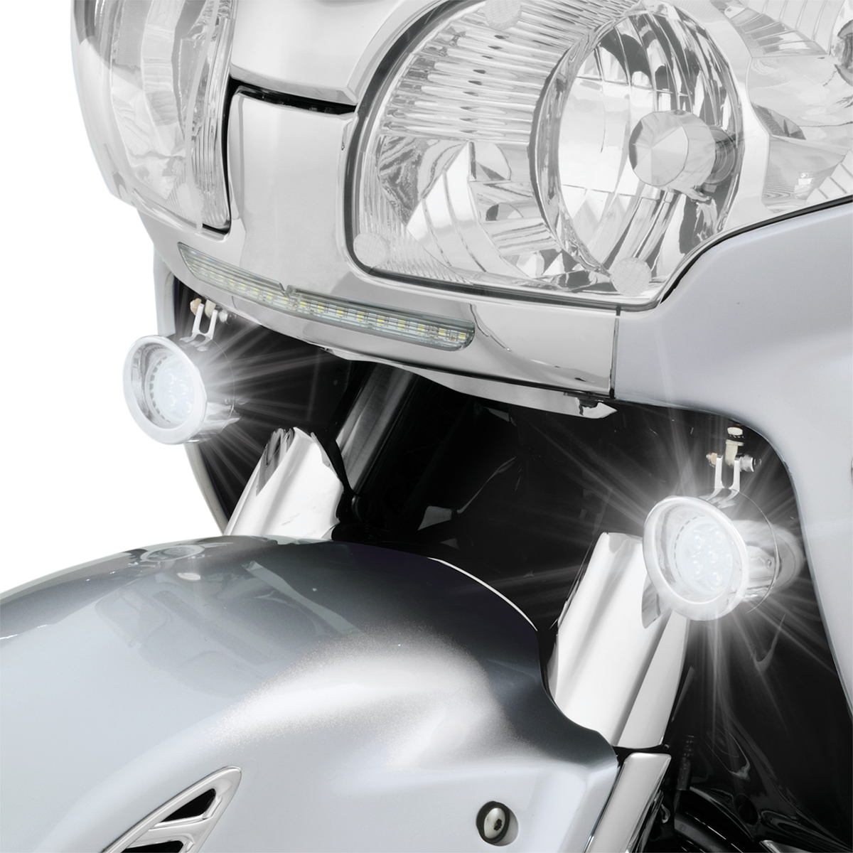LED Mini Driving Light - Chrome - Millerbuilt Cycles