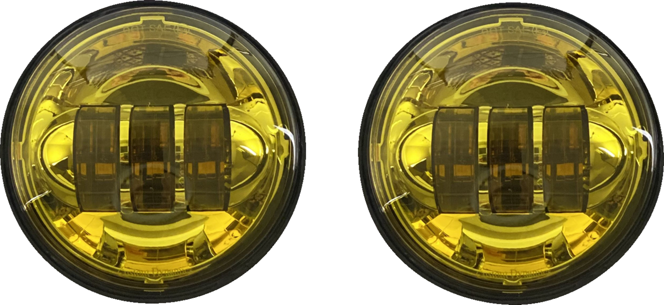 4-1/2" Passing Lamps - LED - Yellow - Millerbuilt Cycles