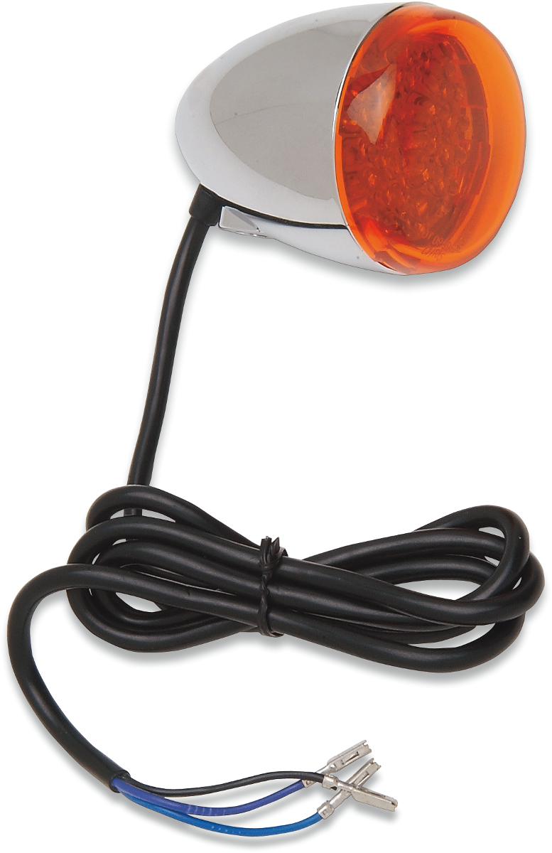 LED Turn Signal - Chrome/Amber - Millerbuilt Cycles