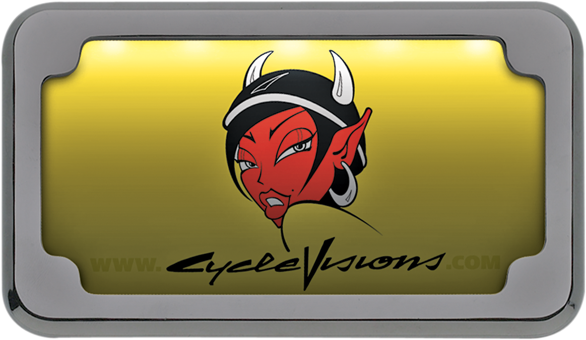 Beveled License Plate Frame - Chrome - with Plate Light - Millerbuilt ...