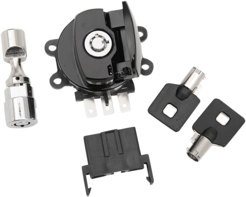 Side Hinge Ignition Switch with Fork Lock - Gloss Black - Millerbuilt ...