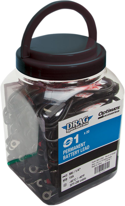 Permanent Battery Lead O-01 - Jar of 20 - Millerbuilt Cycles