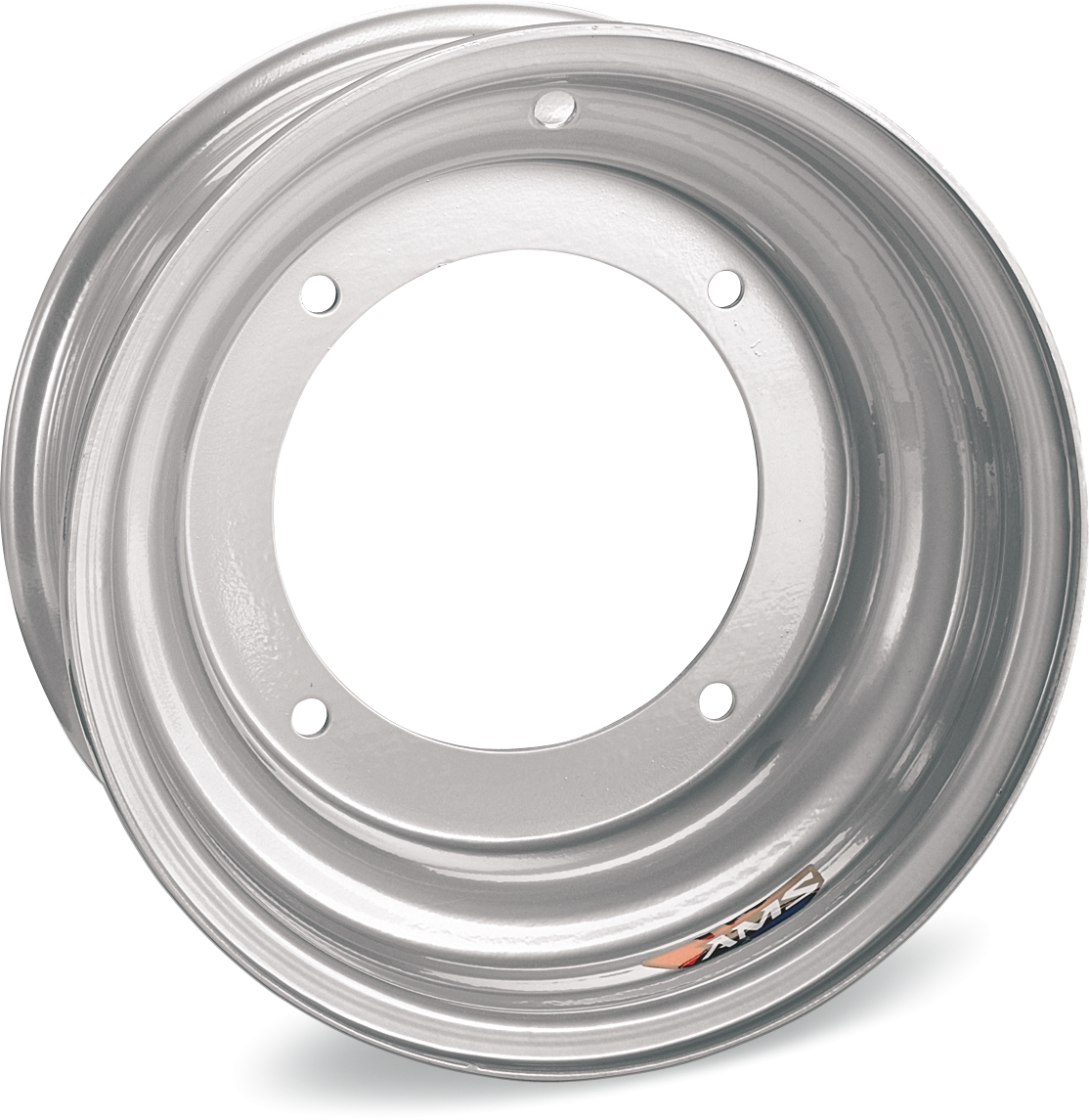Steel Wheel - Rear - Chrome - 10x8 - 4/110 - 3+5 - Millerbuilt Cycles
