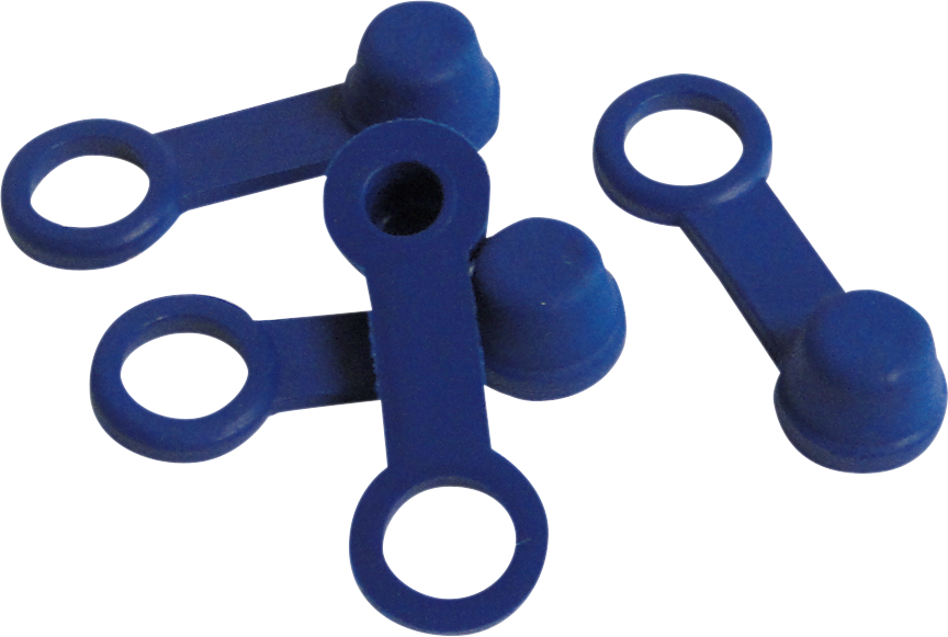 Brake Bleeder Caps - Blue - 4-Pack - Millerbuilt Cycles