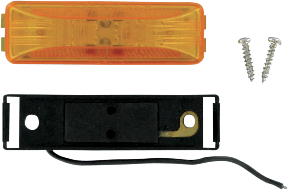 3.75" Rectangle LED Light - Amber LED - Millerbuilt Cycles